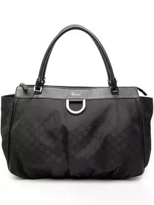 Gucci Large Gg Nylon Abbey D-ring Tote Bag