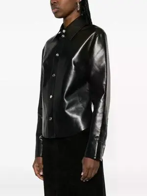 Nanushka Cut-out Shirt - Black