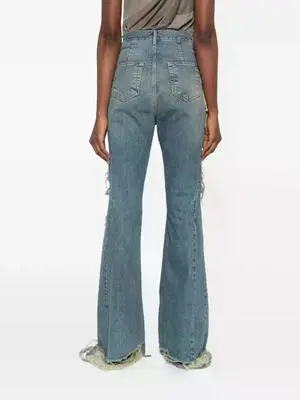 Rick Owens Distressed Flared Jeans
