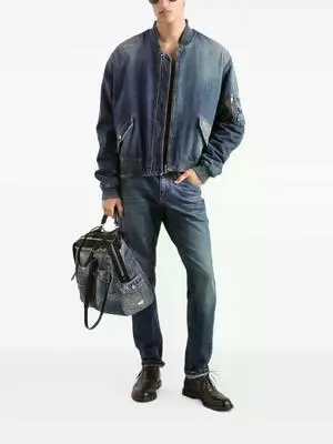 Dolce & Gabbana Zip-up Denim Bomber Jacket