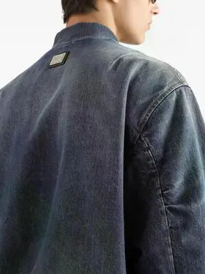 Dolce & Gabbana Zip-up Denim Bomber Jacket