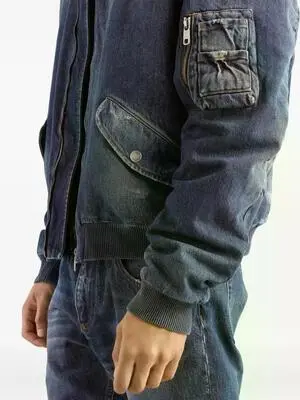 Dolce & Gabbana Zip-up Denim Bomber Jacket