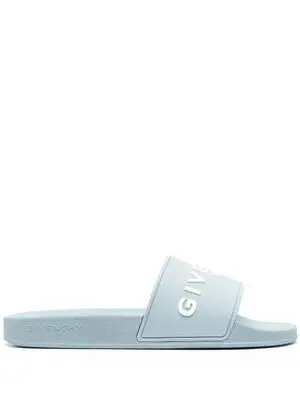 Givenchy Logo-embossed Slides - Blue