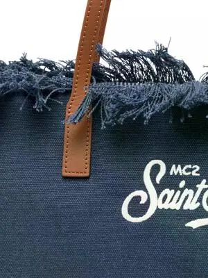 MC2 SAINT BARTH Frayed Tote Bag - Blue