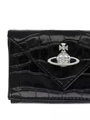 VIVIENNE WESTWOOD Orb-detail Croco-effect Wallet