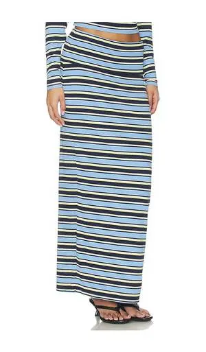 AFRM Esin Striped Maxi Skirt - Iris Stripe