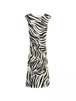 Marella Zebra-pattern Midi Dress