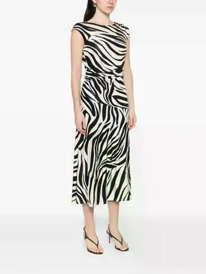 Marella Zebra-pattern Midi Dress