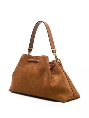JIMMY CHOO Medium Cinch Suede Shoulder Bag - Brown