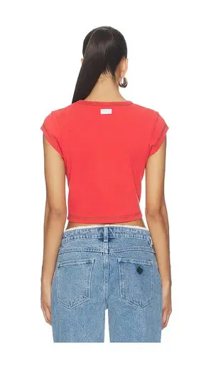 Abrand Denim Babygirl Rib Cropped Tee