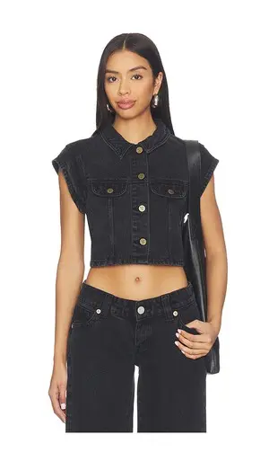 Abrand Denim Button Detailed Outerwear For Women