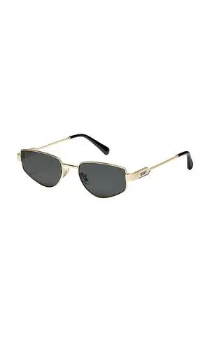 Quay Hit Single Sunglasses - Gold & Smoke
