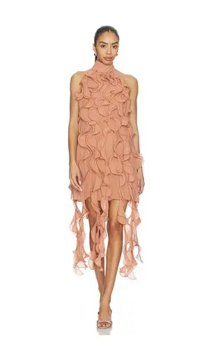 ANIYE RECORDS Gaby Ruffle Dress - Cookie