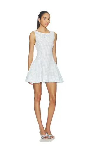 For Love & Lemons Scotch Bonnet Gingham Mini Dress