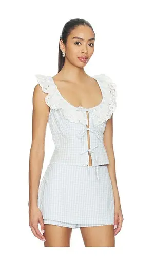For Love & Lemons Bradford Gingham Top