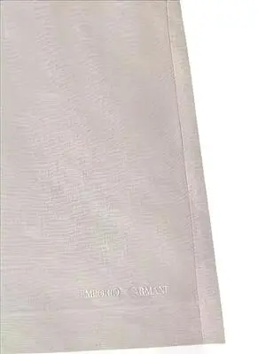 Emporio Armani Drawstring Linen Shorts - Neutrals