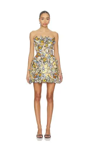 BRONX AND BRONCO Bella Butterfly Maraya Strapless Mini Dress - Multi