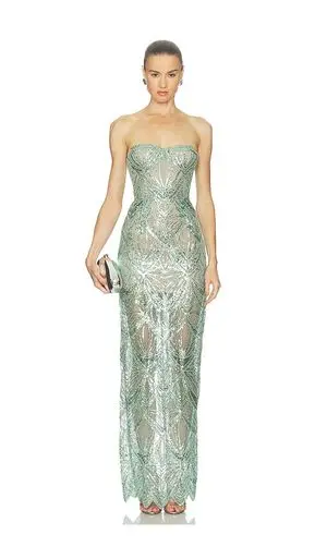 BRONX BANCO Bronx And Banco Giselle Sequin Embellished Maxi Dress