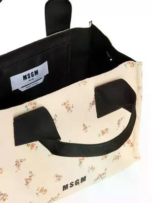 MSGM Floral-print Tote Bag