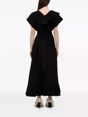 MSGM Ruffled V-neck Dress