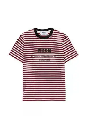 MSGM Striped Crew Neck T-shirt