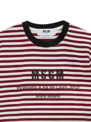 MSGM Striped Crew Neck T-shirt