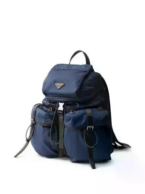Prada Re-nylon Buckled Backpack - Blue