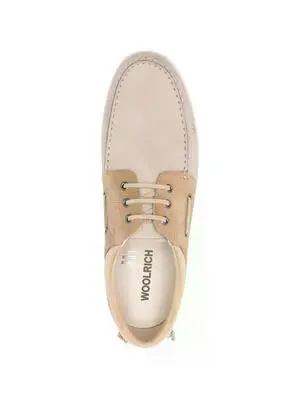 Woolrich Almond Toe Lace-up Boat Shoes - Neutrals