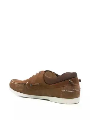 Woolrich Boat Shoes With Contrast Stitching - Brown