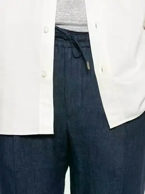 BRIGLIA 1949 Drawstring Trousers - Blue