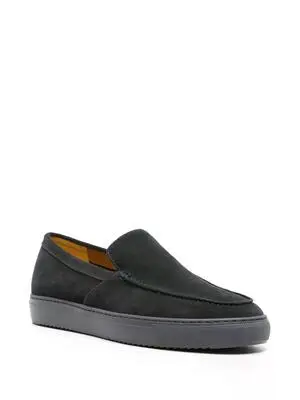 DOUCAL'S Round-toe Suede Loafers