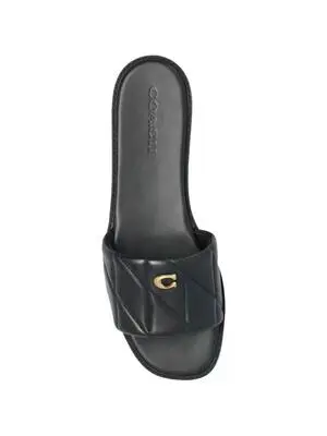 COACH Holly Quilted Logo Sandals