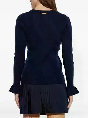 Michael Kors Ruffled V-neck Sweater