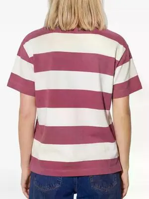 Munthe Striped Polo Top - Pink