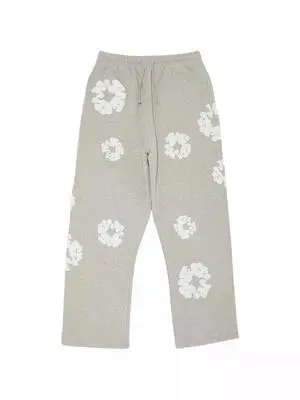 DENIM TEARS Wreath Open-hem Track Pants - Grey