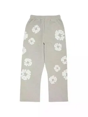 DENIM TEARS Wreath Open-hem Track Pants - Grey