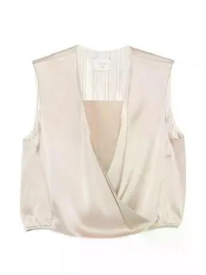 ALYSI Crossover Crop Top - Neutrals