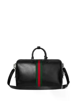 Gucci Medium Leather Duffle Bag - Black