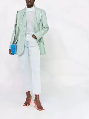 Off-White Diag-stripe Cropped Jeans