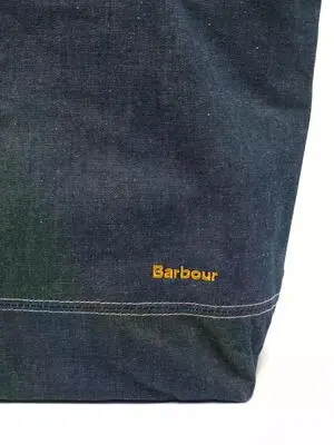 Barbour Denim Tote Bag With Top Handles And Internal Pocket - Blue