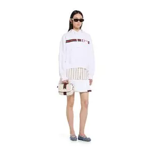 Gucci Ophidia Small Top Handle Bag Gg Canvas - White