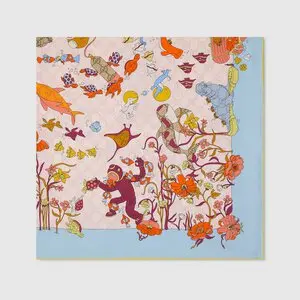 Gucci Printed Silk Carr - Blue