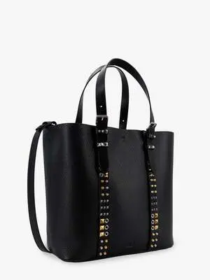 Valentino Garavani Leather Shoulder Bag With Studs - Black