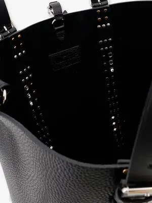 Valentino Garavani Leather Shoulder Bag With Studs - Black