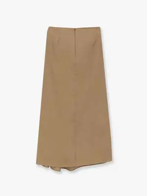 Max Mara Mxmpaggi Cotton-blend Skirt - Brown