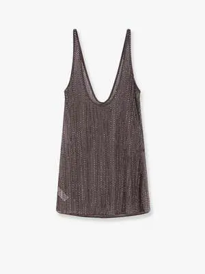 VENUJA Crystal Rhinestone Mini Dress