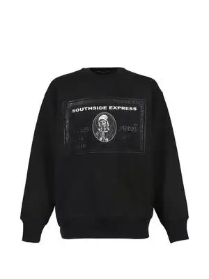 BREATH Graphic Crew-neck Sweatshirt - Black