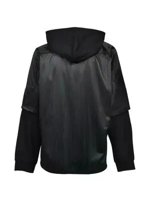 BREATH Layered Zip-up Hoodie - Black