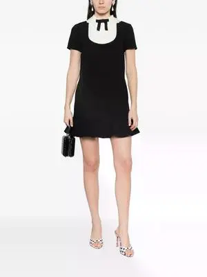 SELF-PORTRAIT Bow-embroidered Collar Dress