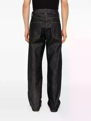 Visvim Raw-finish Wide Leg Jeans - Black